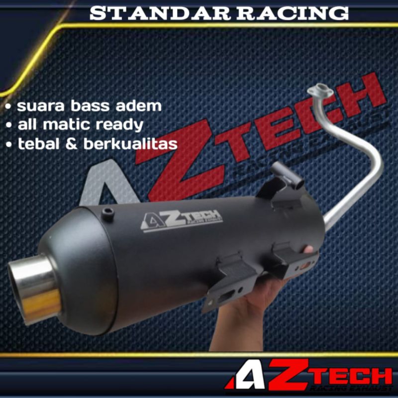 Jual knalpot standar racing aztech exhaust suara bass adem pnp vario nmax aerox pcx | Shopee ...