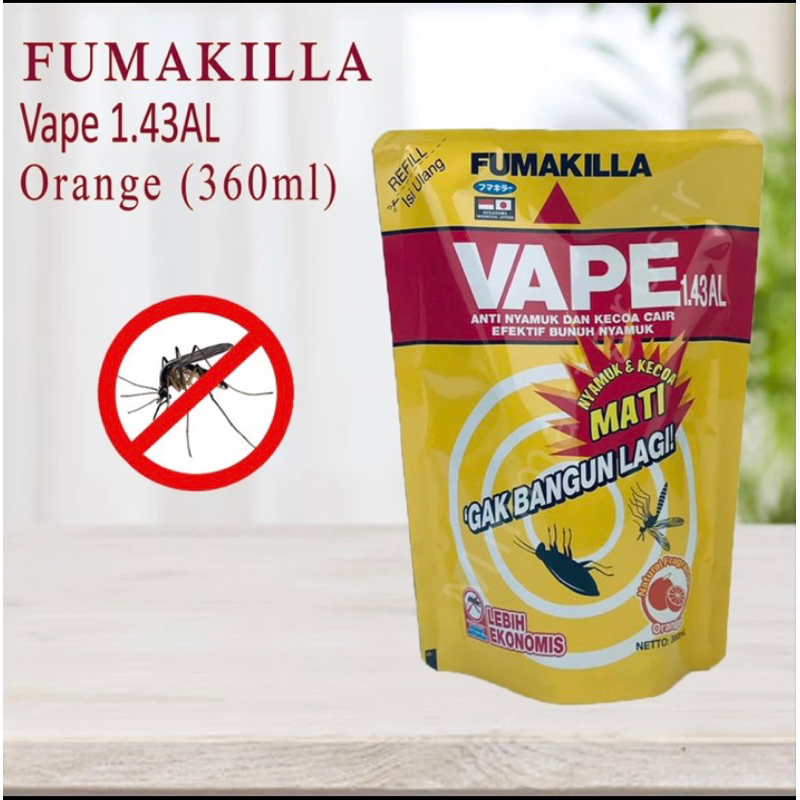 Jual VAPE REFILL ANTI NYAMUK DAN KECOA POUCH CAIR 1.43AL | Shopee Indonesia