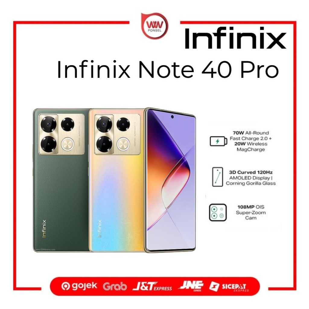 Jual Hp Infinix Note 40 Pro Ram 8GB Internal 256GB Garansi Resmi ...