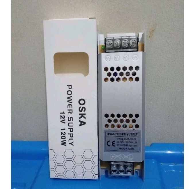 Jual Power Supply Slim Oska 12V 10A 120W Indoor/ Trafo Adaptor LED ...