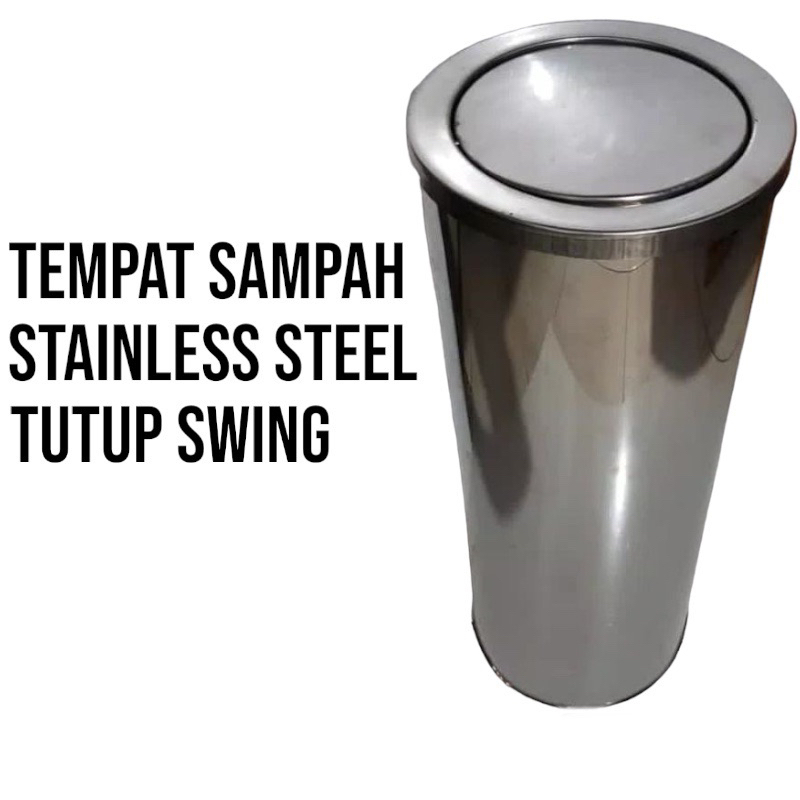 Jual TEMPAT TONG SAMPAH STENLIS MODEL SWING / ASHTRAY STAINLESS TUTUP ...