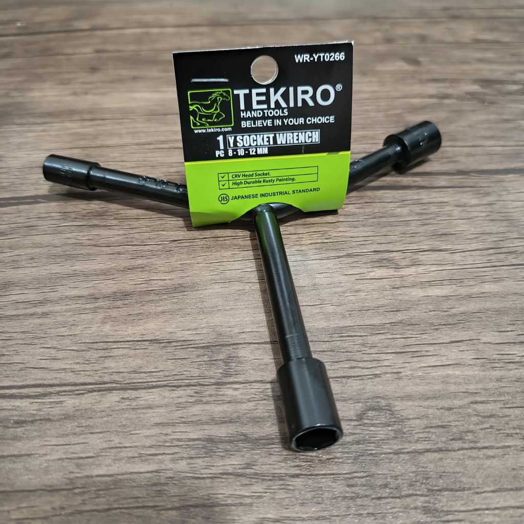 Jual Kunci Sock Y Tekiro 8-10-12 Mm / Kunci Y Pendek Hitam Socket ...