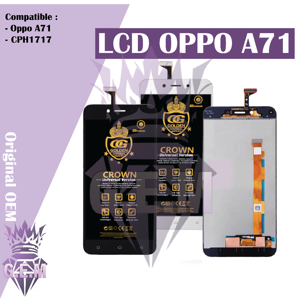 Jual LCD TOUSCREEN Oppo A71 / CPH1717 FULLSET COMPLETE ORIGINAL ...