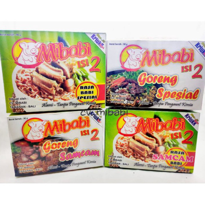 Jual HOT Mibabi Isi 2 Mi Tabanan Bali 9gr Mie Babi Mi Babi Asli Bali ...