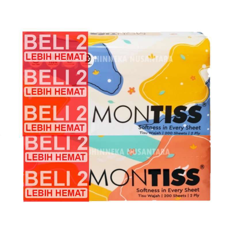 Jual Montiss Facial Tissue Banded @200 Sheets 2 ply | Shopee Indonesia