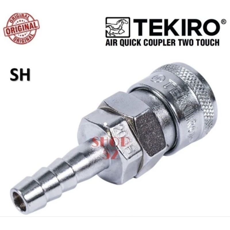 Jual Tekiro Air Quick Coupler Two Touch Kopler Angin Plug SH Connector Konektor Angin Nepel ...