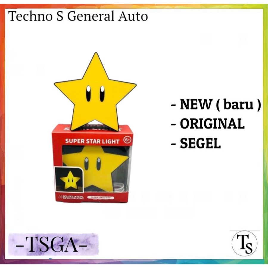 Jual Icon Starlight Super Mario LED Lamp with Sound Lampu Bintang Super ...