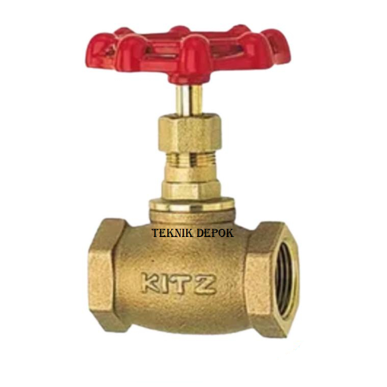 Jual Globe Valve Kuningan 1 Inch KITZ ORIGINAL ASLI Kran Sambungan Pipa Air Drat Stop Kran ...