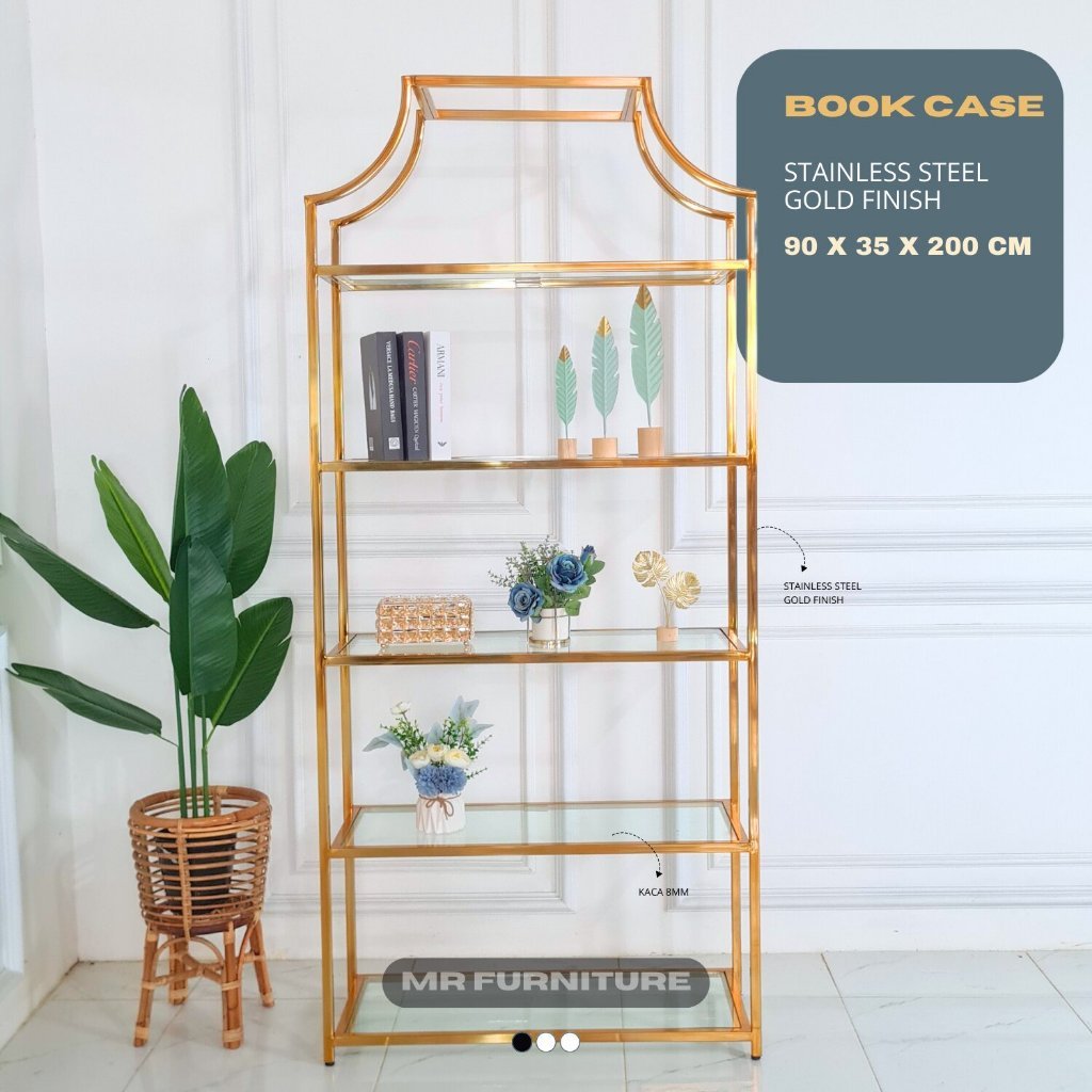 Jual Rak Gold Stainless Ambalan Kaca | Shopee Indonesia
