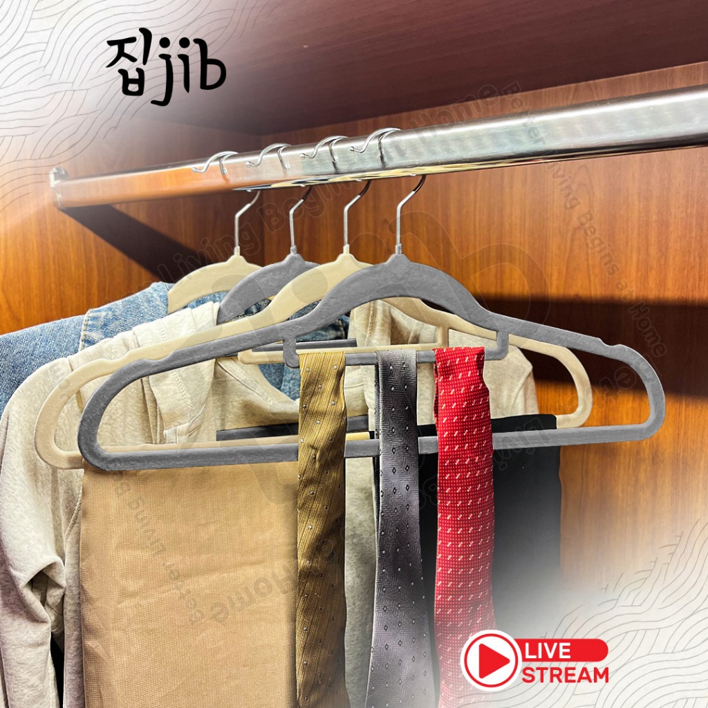 Jual JIB Velvet Hanger / Gantungan Baju / Hanger Baju Anti Slip ...