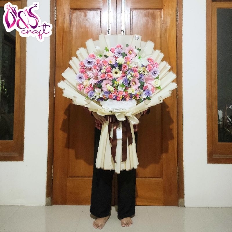 Jual giant bucket full bunga artifisial buket jumbo | Shopee Indonesia