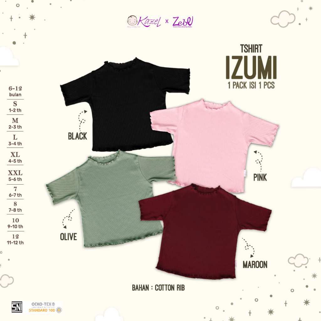 Jual Kazel x Zebe Tshirt Izumi (1 pcs) | Shopee Indonesia
