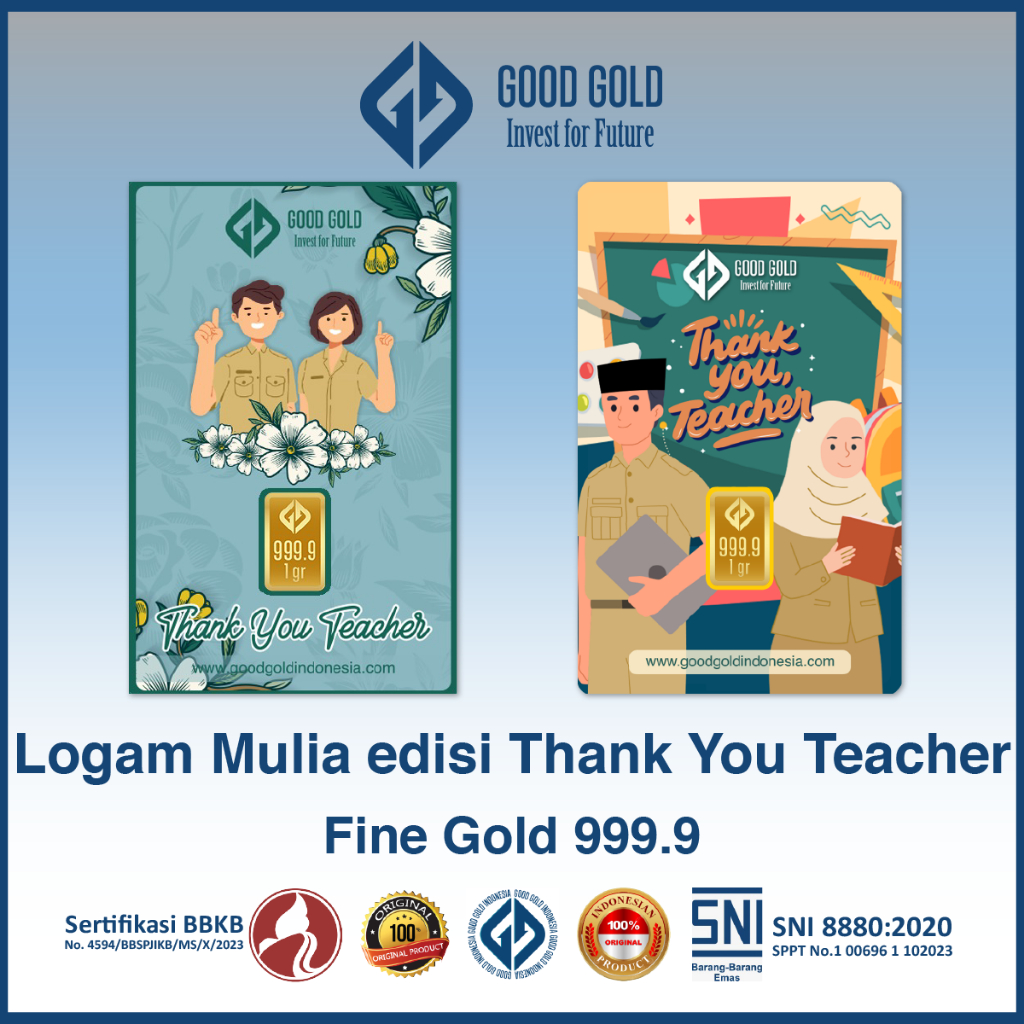 Jual Logam Mulia Good Gold 0.25 Gram edisi Thank You Teacher/ Emas ...