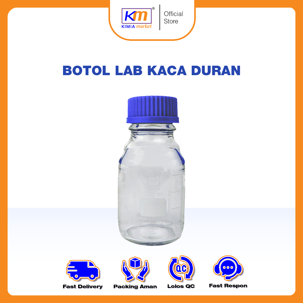 Jual Botol Lab Kaca Duran buatan Jerman ukuran 250ml | Shopee Indonesia