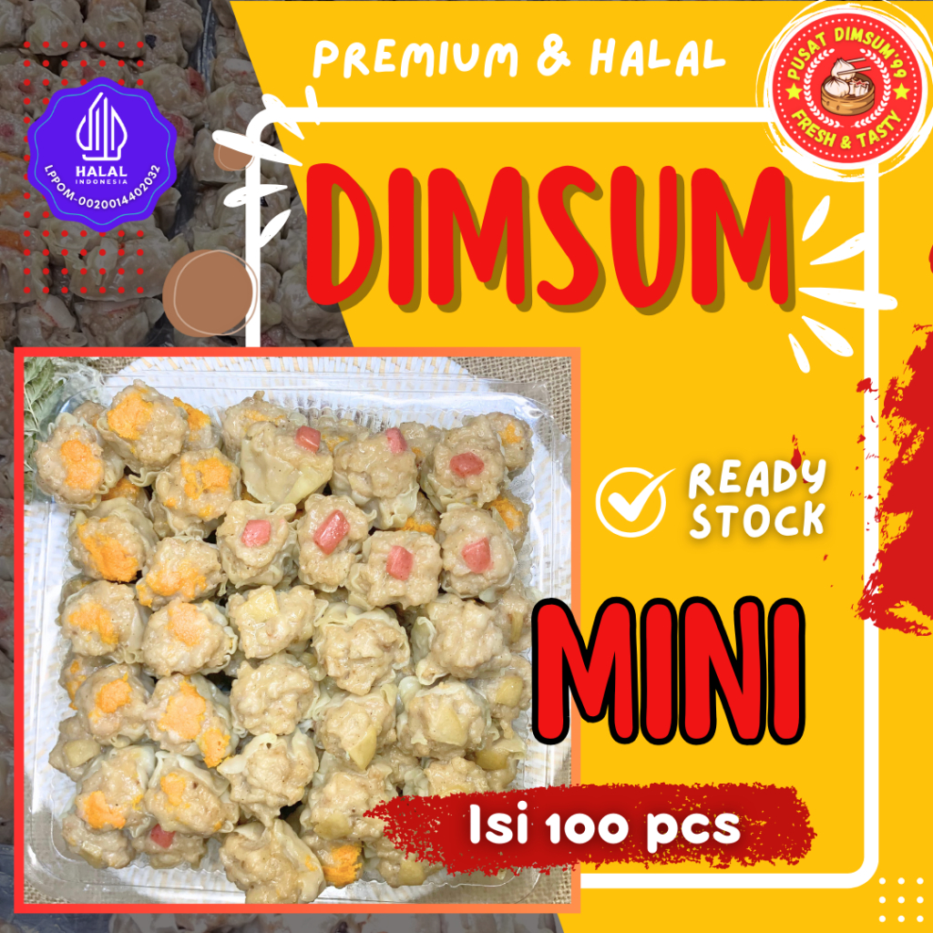 Jual Dimsum Ayam MINI Frozen isi 100 pcs Gratis Saos Merah Toping Ayam ...