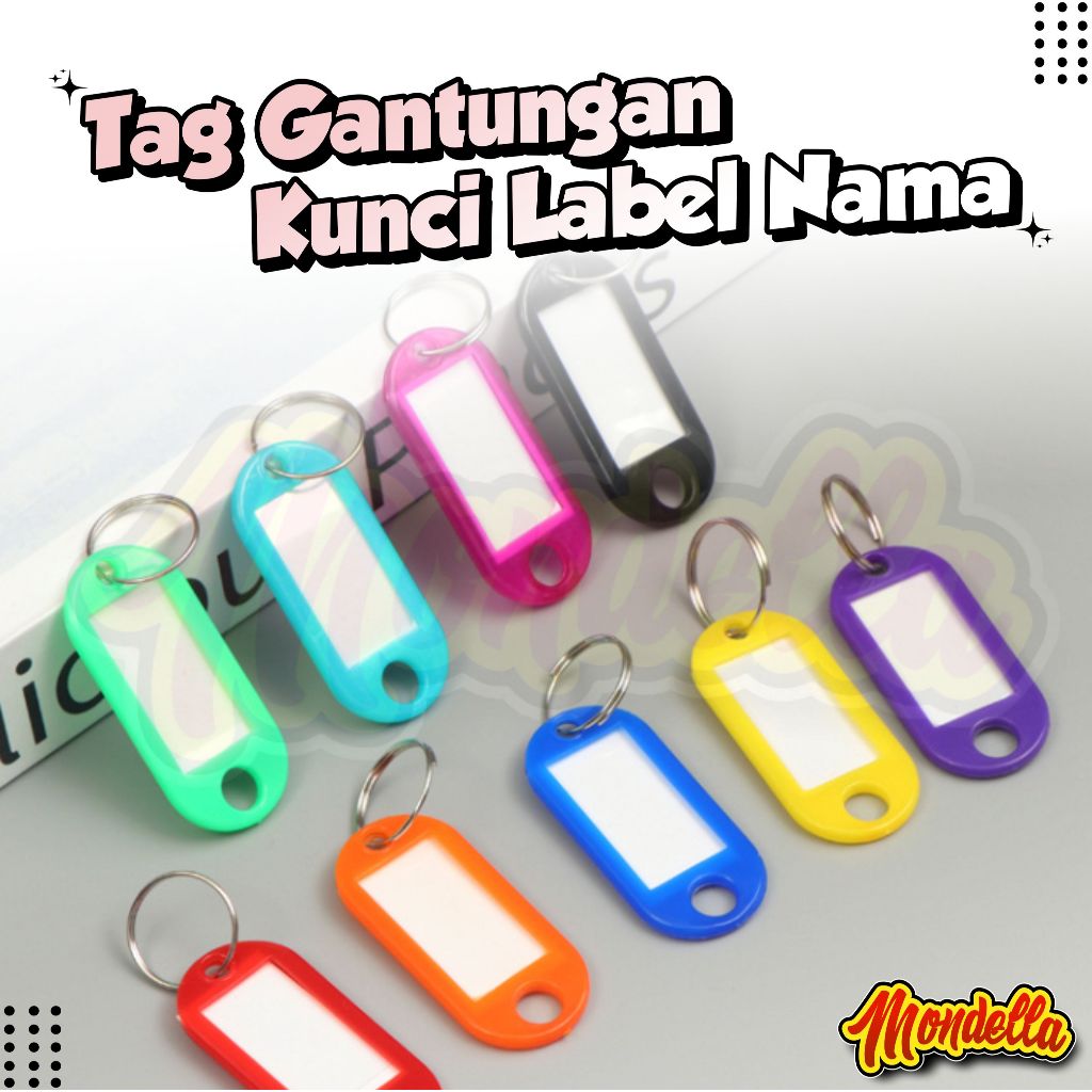 Jual Tag Gantungan Kunci Label Nama Keychain Ring Name Tag Gantungan ...