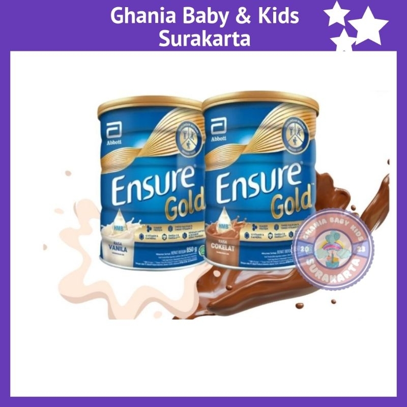 Jual Ensure Gold Vanila dan Coklat 850gr 800gr exp 2026 susu untuk lansia dan dewasa | Shopee ...