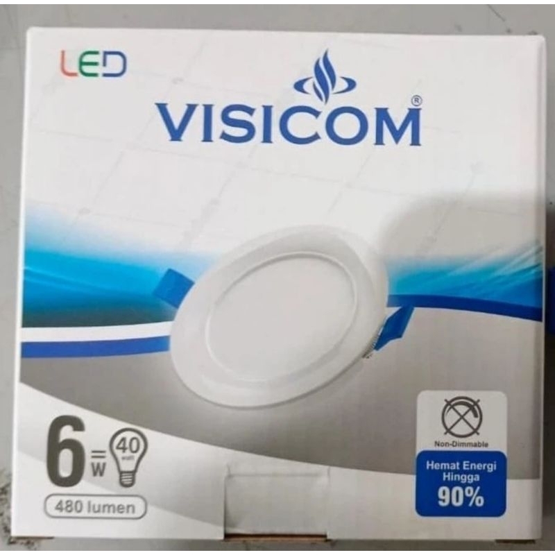 Jual Lampu Downlight LED Panel Light 6W 6Watt Visicom 6 Watt 4 Inch | Shopee Indonesia