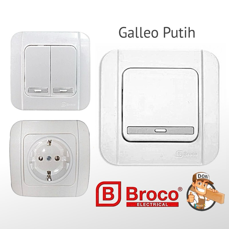 Jual GALLEO Saklar Dinding Stop Kontak Saklar 1 saklar seri Listrik ...