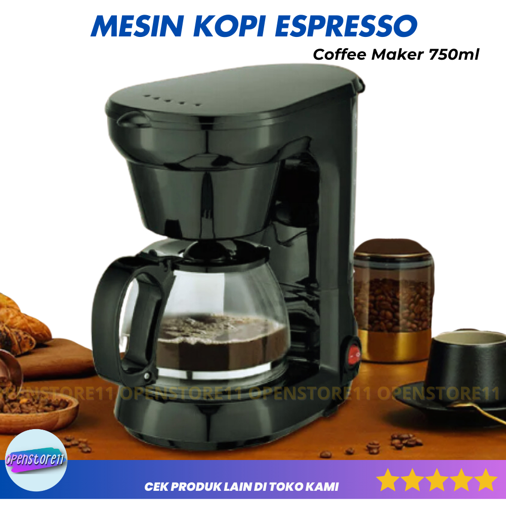 Jual Mesin Kopi Espresso Semi Otomatis Coffee Maker 750ml 650 Watt ...