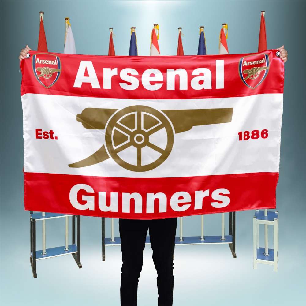 Jual Bendera Arsenal The Gunners Club Bola Europe Wall Decor Poster ...