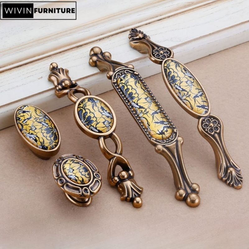 Jual WF073 Handle Lemari Classic Bronze Tarikan Laci Gagang Pintu ...