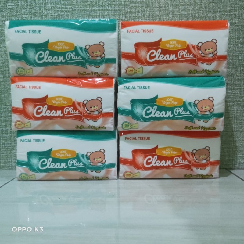 Jual Tisu clean plus 180sheet ( 6 pcs ) | Shopee Indonesia
