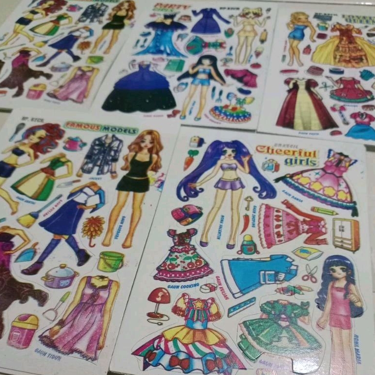 Jual 100PCS BP KECIL BONEKA KERTAS BONGKAR PASANG | Shopee Indonesia