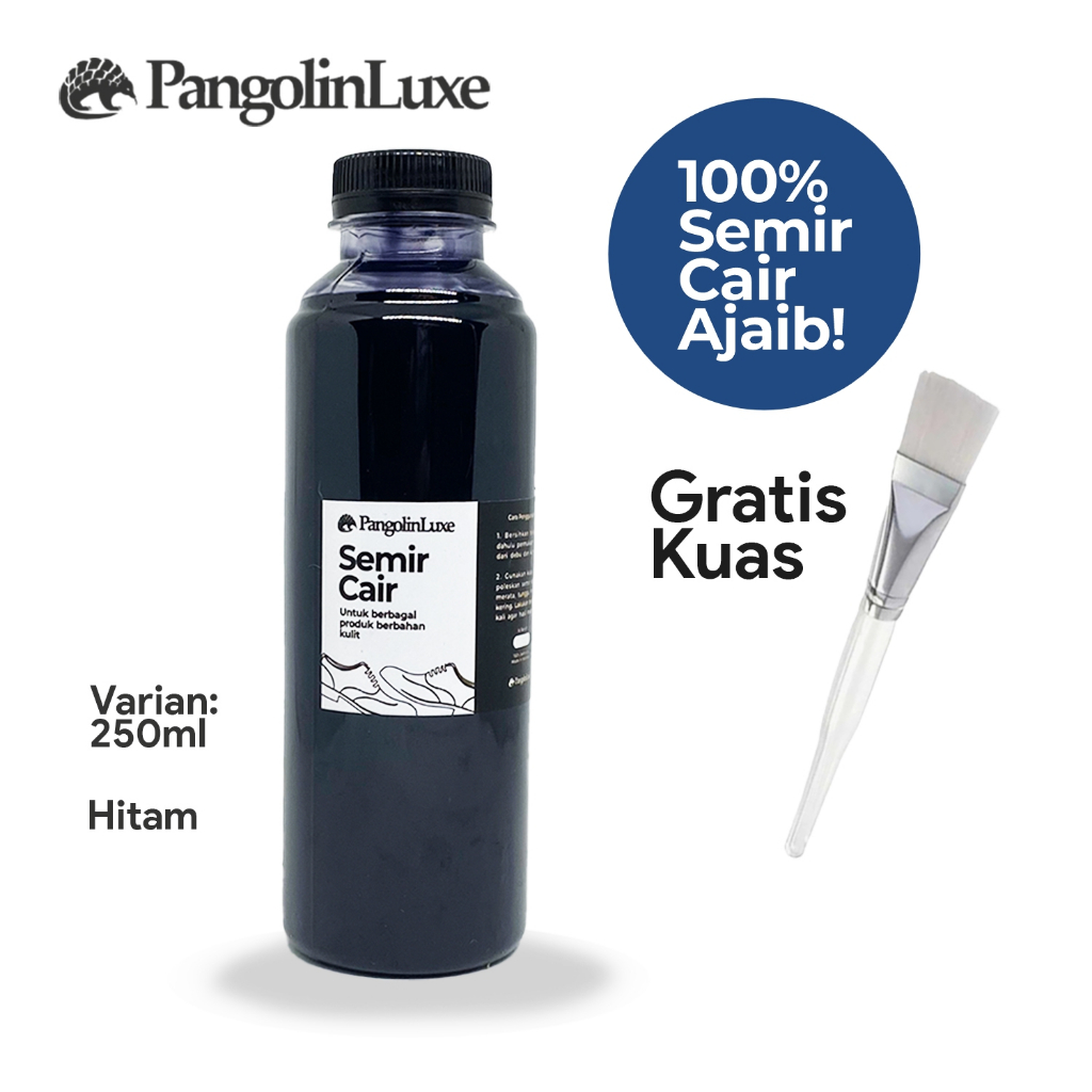 Jual Semir Sepatu Kulit Cair Hitam 250ml Liquid Shoe Polish / untuk ...