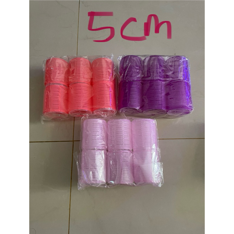 Jual ROLL RAMBUT UKURAN 5cm BESAR GULUNGAN RAMBUT/PONI 1pack (isi 6pc ...