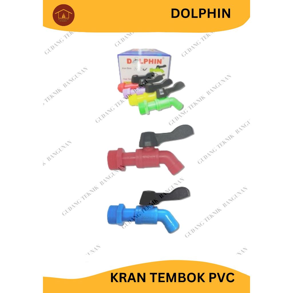 Jual Kran Tembok plastik PVC dolphin 1/2 " inch - 1/2" | Shopee Indonesia