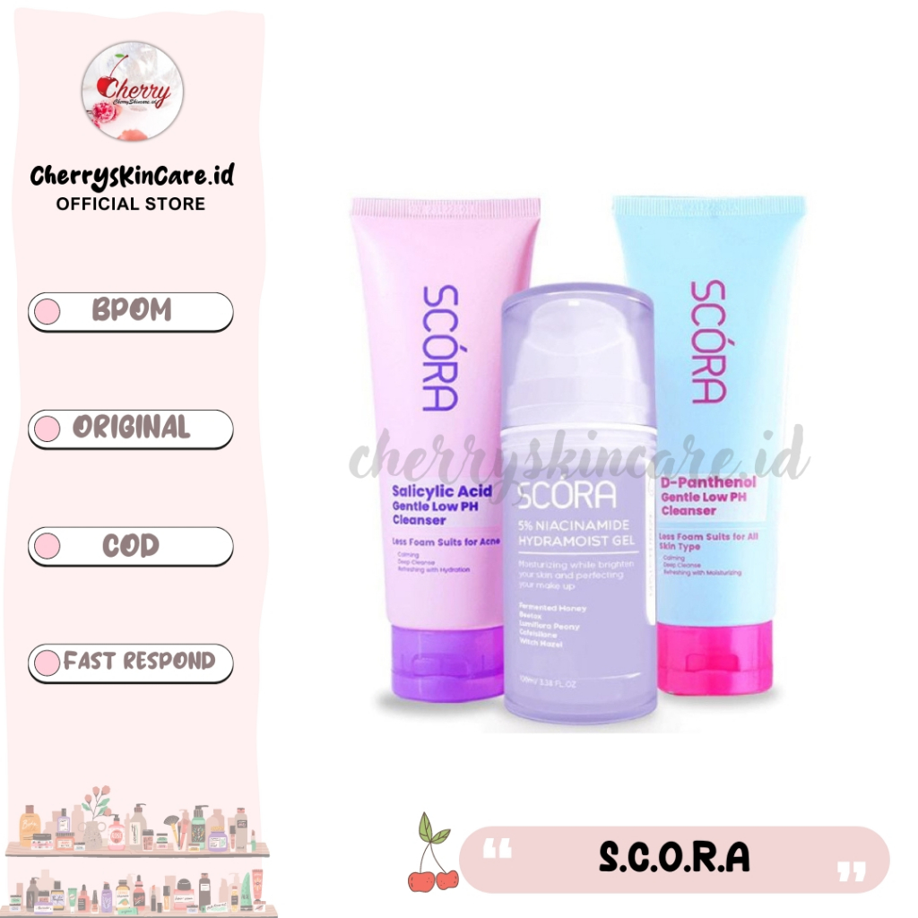 Jual SCORA Niacinamide Hydramoist Gel - SCORA Salicylic Acid Cleanser ...