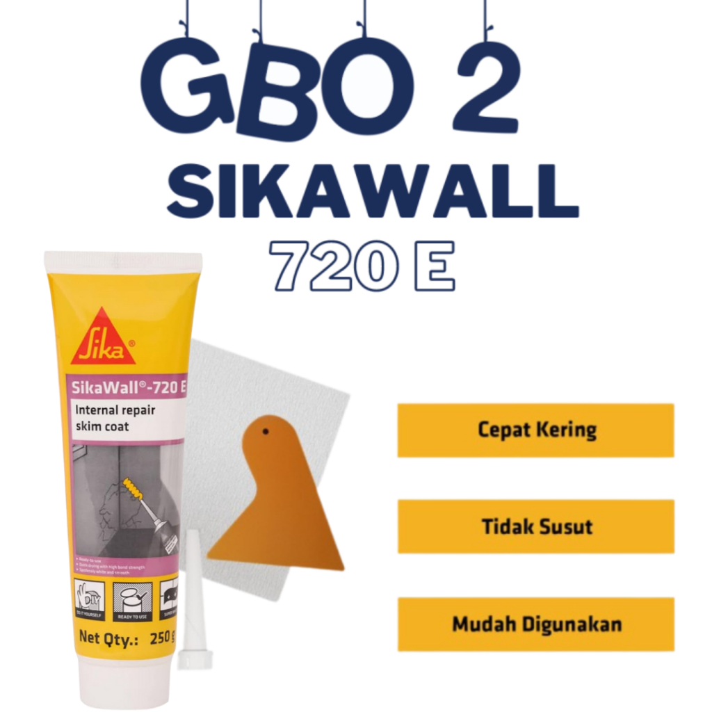 Jual SikaWall 720E Repair Cream Dempul Perbaikan Tambal Dinding Retak ...