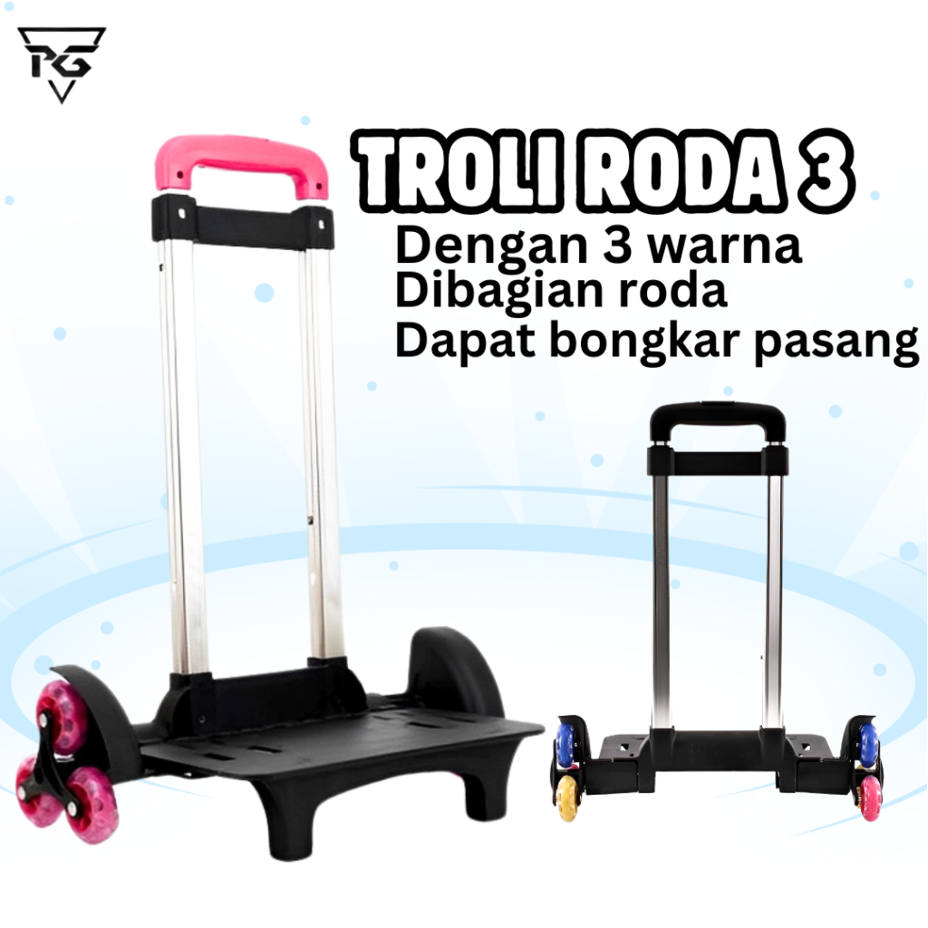 Jual Troli Dorong Roda 3 Anak - Troli Koper Roda 3 Anak SD High Quality ...