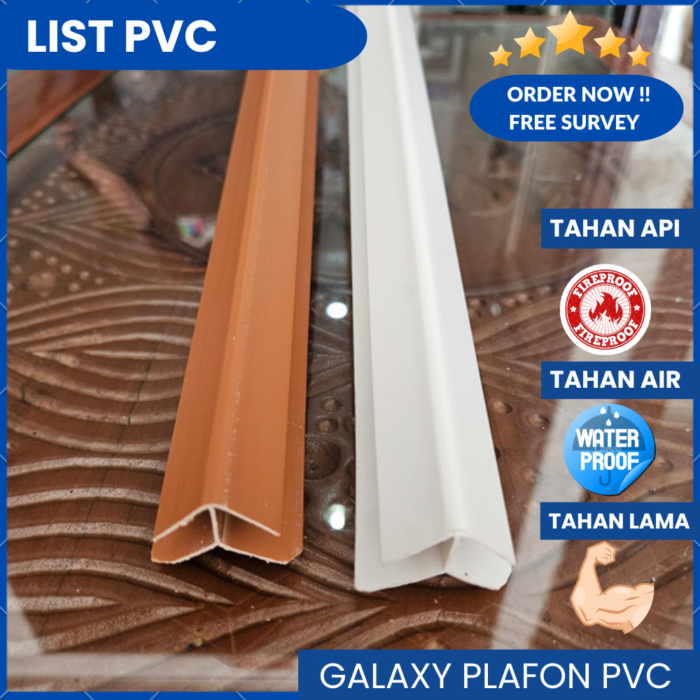 Jual Lis Siku Plafon PVC Ukuran 4 METER/List Tutup Plafon/Lis Plafon ...