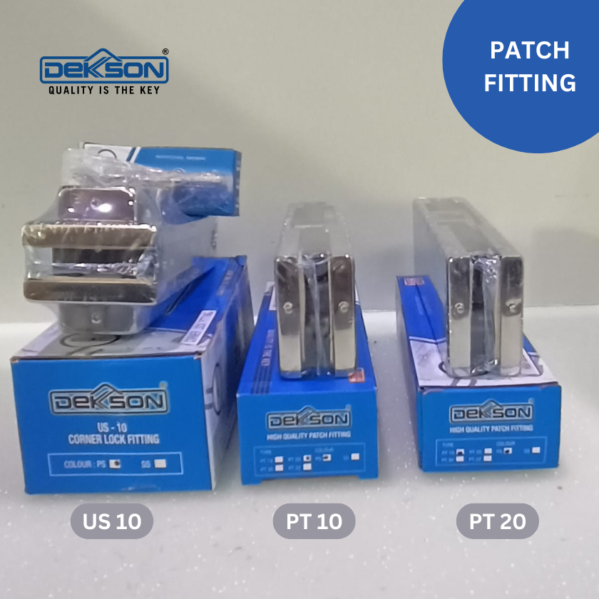 Jual Patch Fitting Pintu Kaca Set Dekkson (PT10, PT20 dan US10 + Cylinder Lock 62mm) | Shopee ...