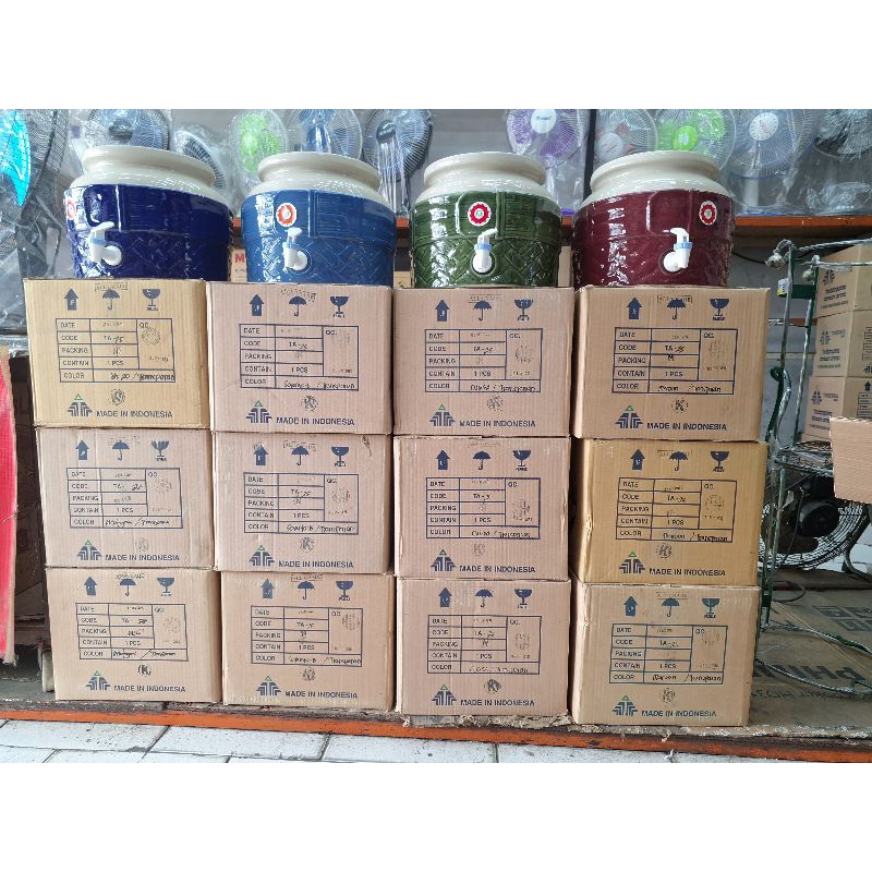 Jual GUCI GALON KERAMIK POLOS TRISENSA | Shopee Indonesia