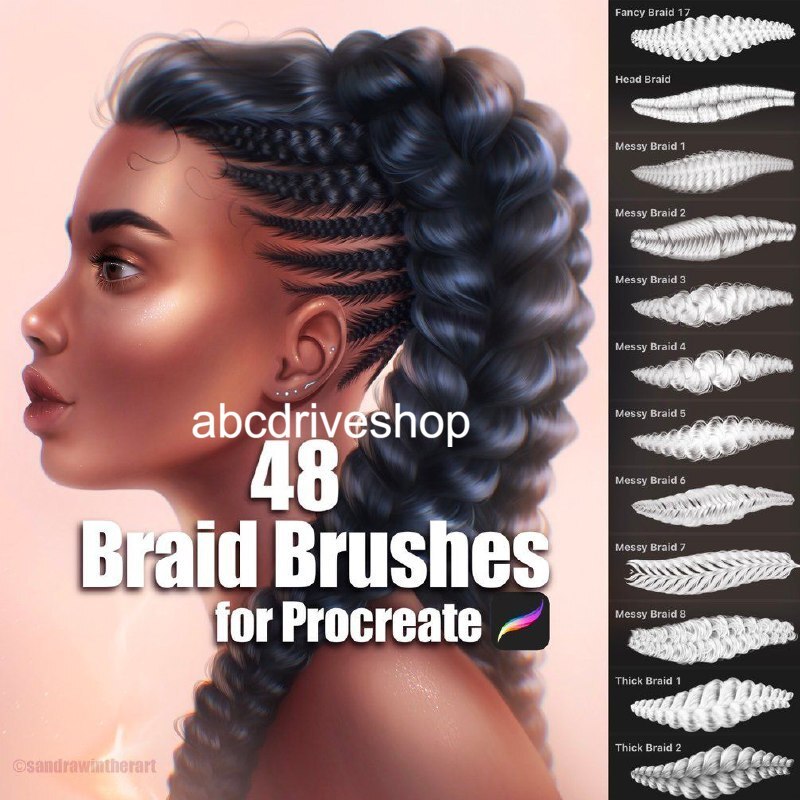 Jual Procreate Brush - 48 Braid Brushes | Shopee Indonesia
