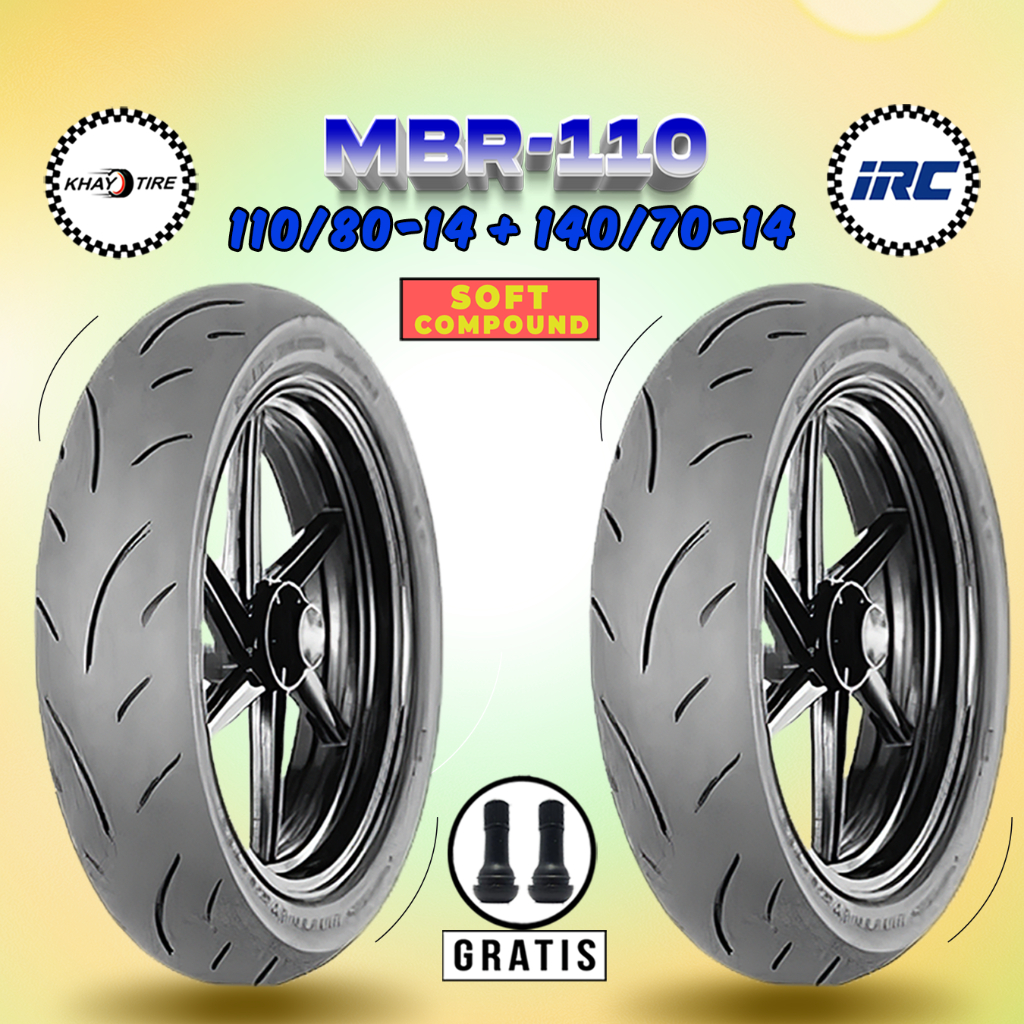 Jual Sepasang Ban Soft Compound Motor YAMAHA AEROX IRC MBR-110 110/80 ...
