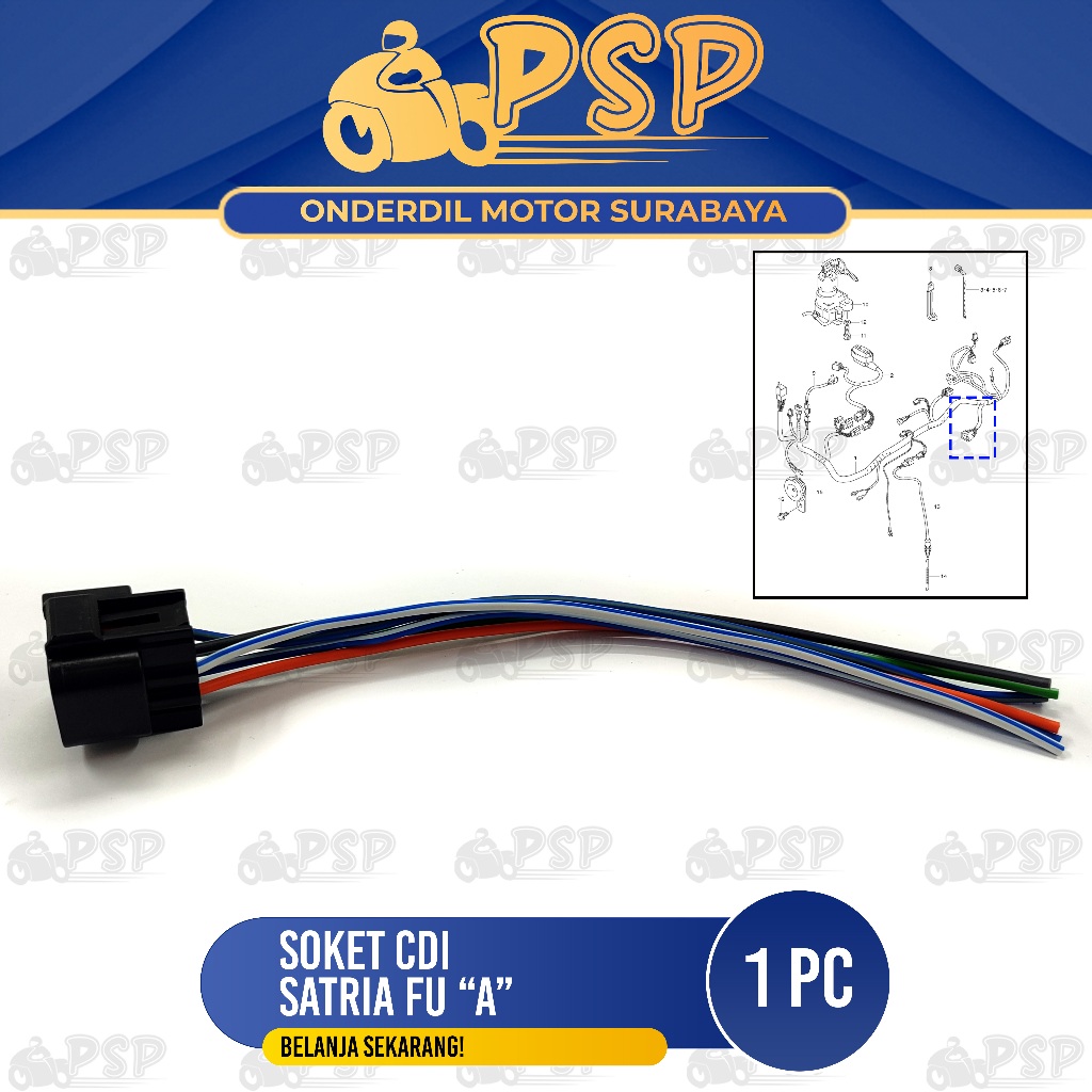 Jual Soket CDI Satria FU - Kabel Cable Cabel Socket Fitting Cop Lawan ...