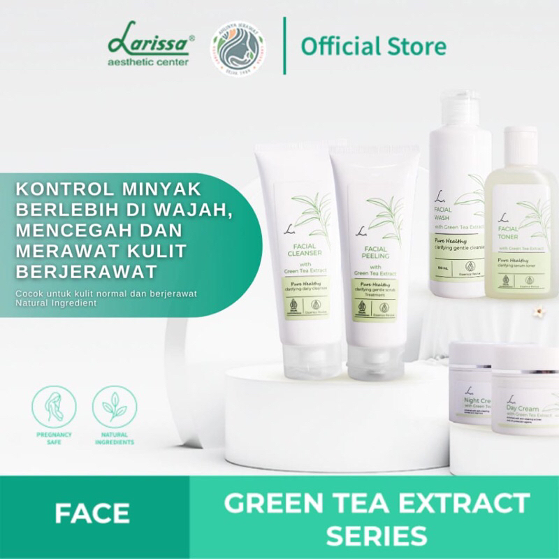 Jual Larissa Paket Green Tea Extract Acne Series | Shopee Indonesia
