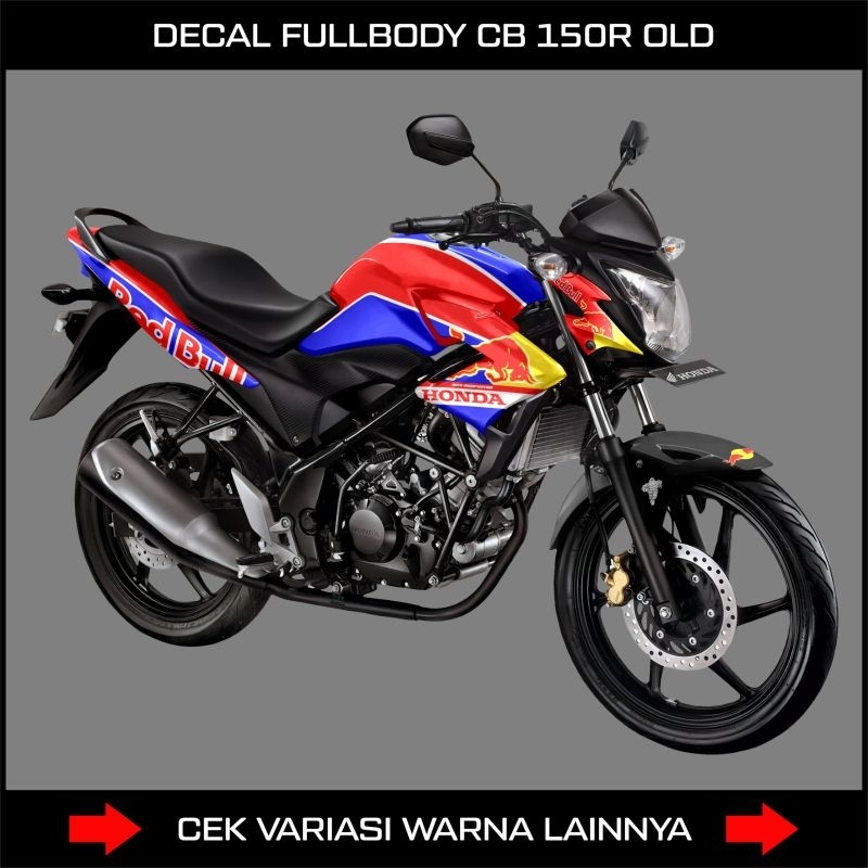 Jual DECAL CB150R OLD CUSTOM RED BULL / STIKER MOTOR HONDA CB150 FULL ...