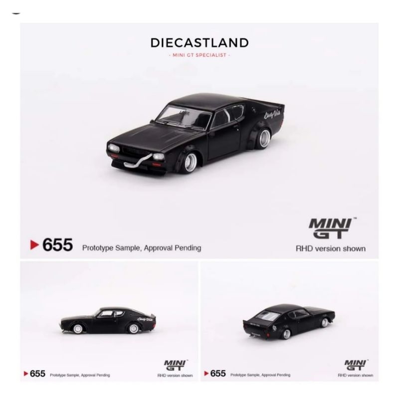 Jual Mini GT #655 Nissan Skyline Kenmeri Liberty Walk Matt Black ...