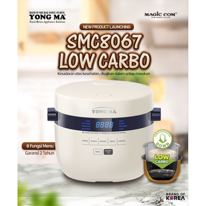 Jual Yong Ma Rice Cooker Digital Low Carbo 2L/400W | Shopee Indonesia