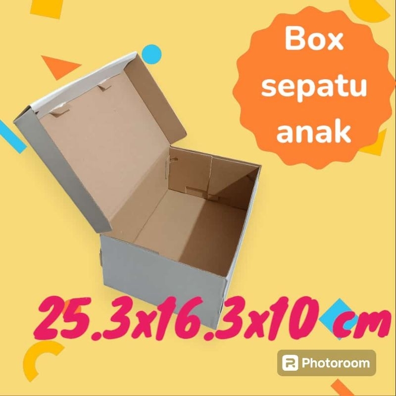Jual BOX SEPATU ANAK SIZE 25.3 X 16,3 X 10 CM I DUS ANAK I KARDUS ...