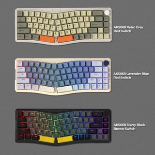 Jual Ajazz AKS068 Alice Layout 68 Keys VIA Mechanical Keyboard Wired ...