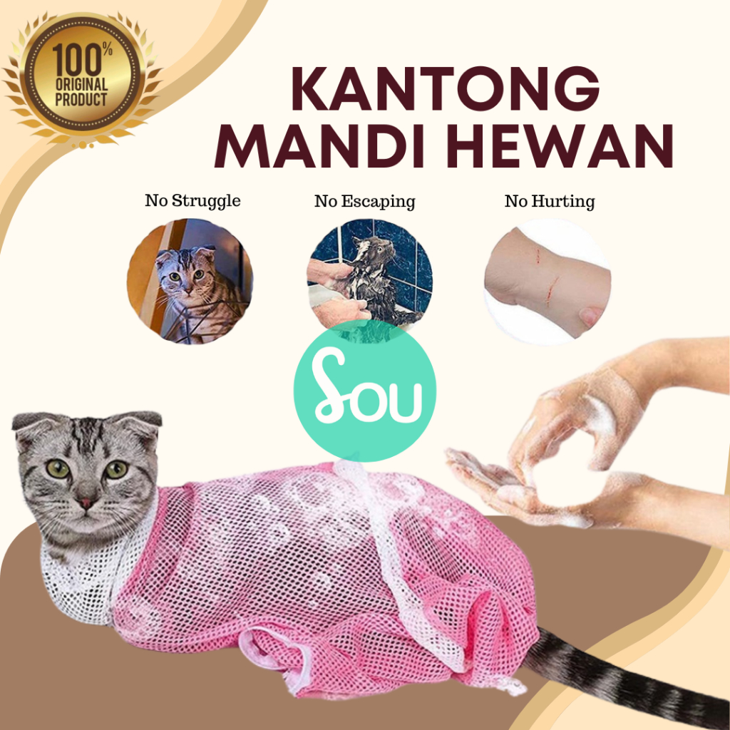 Jual Kantong Mandi Kucing Pet Grooming Bag Pet Shower Bath Tas Kantong ...