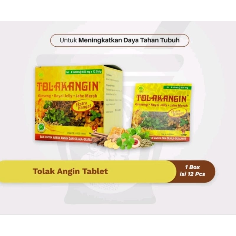 Jual TOLAK ANGIN TABLET / 1 KOTAK ISI 12 STIP | Shopee Indonesia