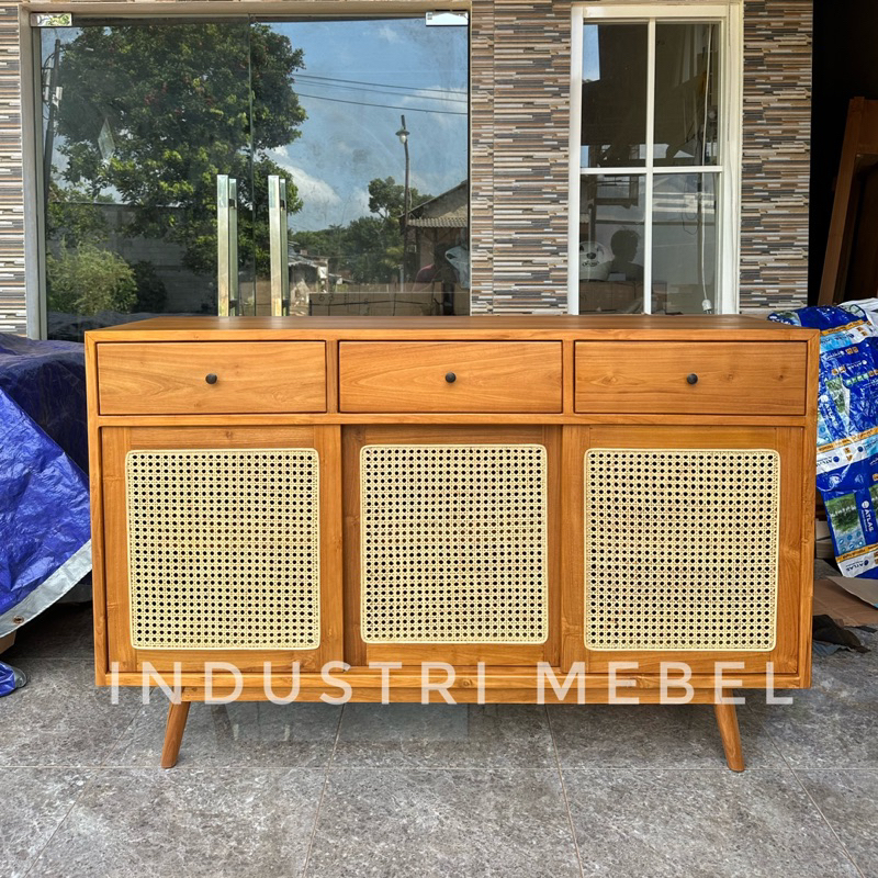 Jual Link Pemesanan Meja TV Bleacing Ukuran P 120cm x L 50cm x T 95cm - Bufet TV Retro Rotan ...