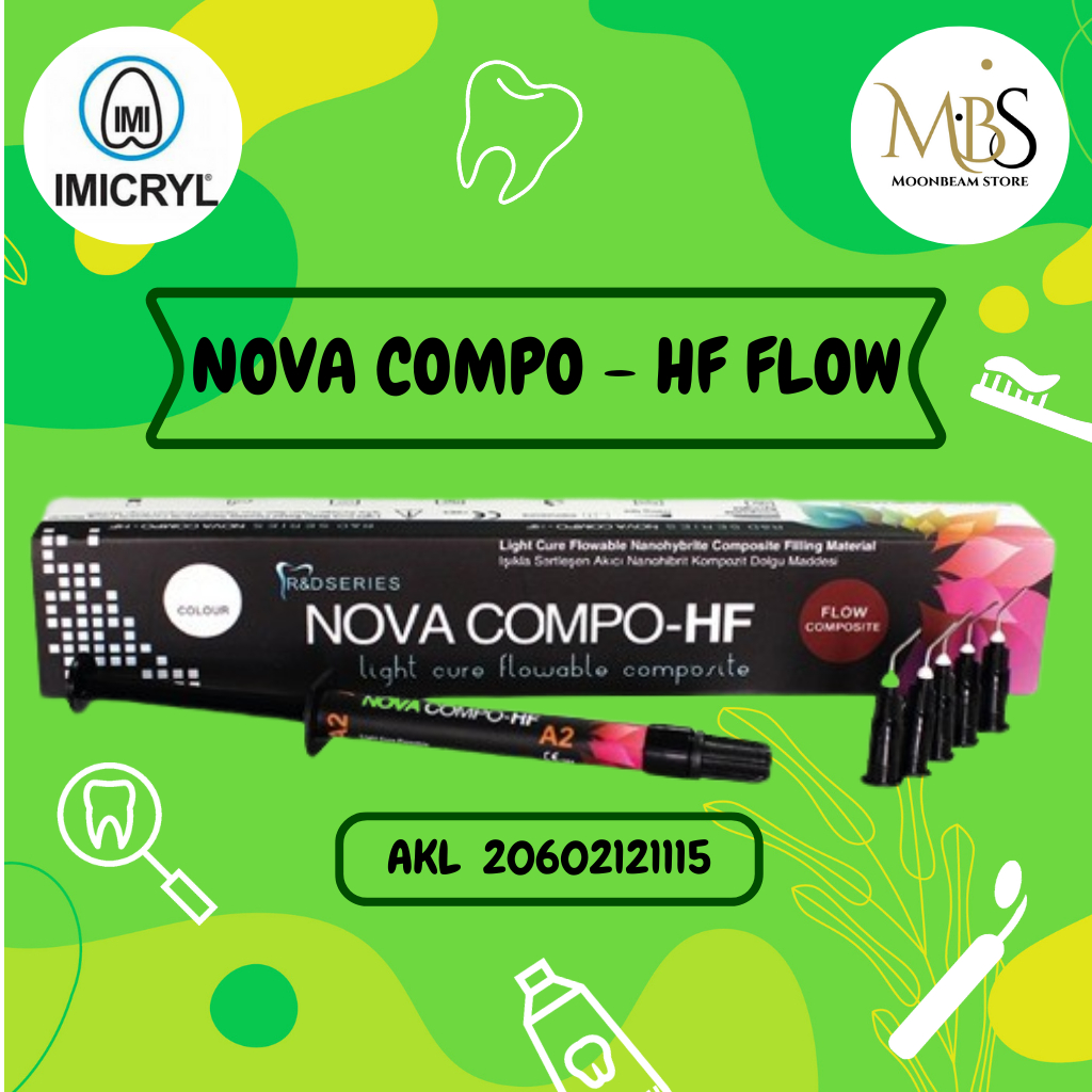 Jual DENTAL KOMPOSIT FLOW WARNA A3 COMPOSITE BAHAN TAMBAL GIGI DENTAL FLOWABLE FLOW NOVA COMPO ...